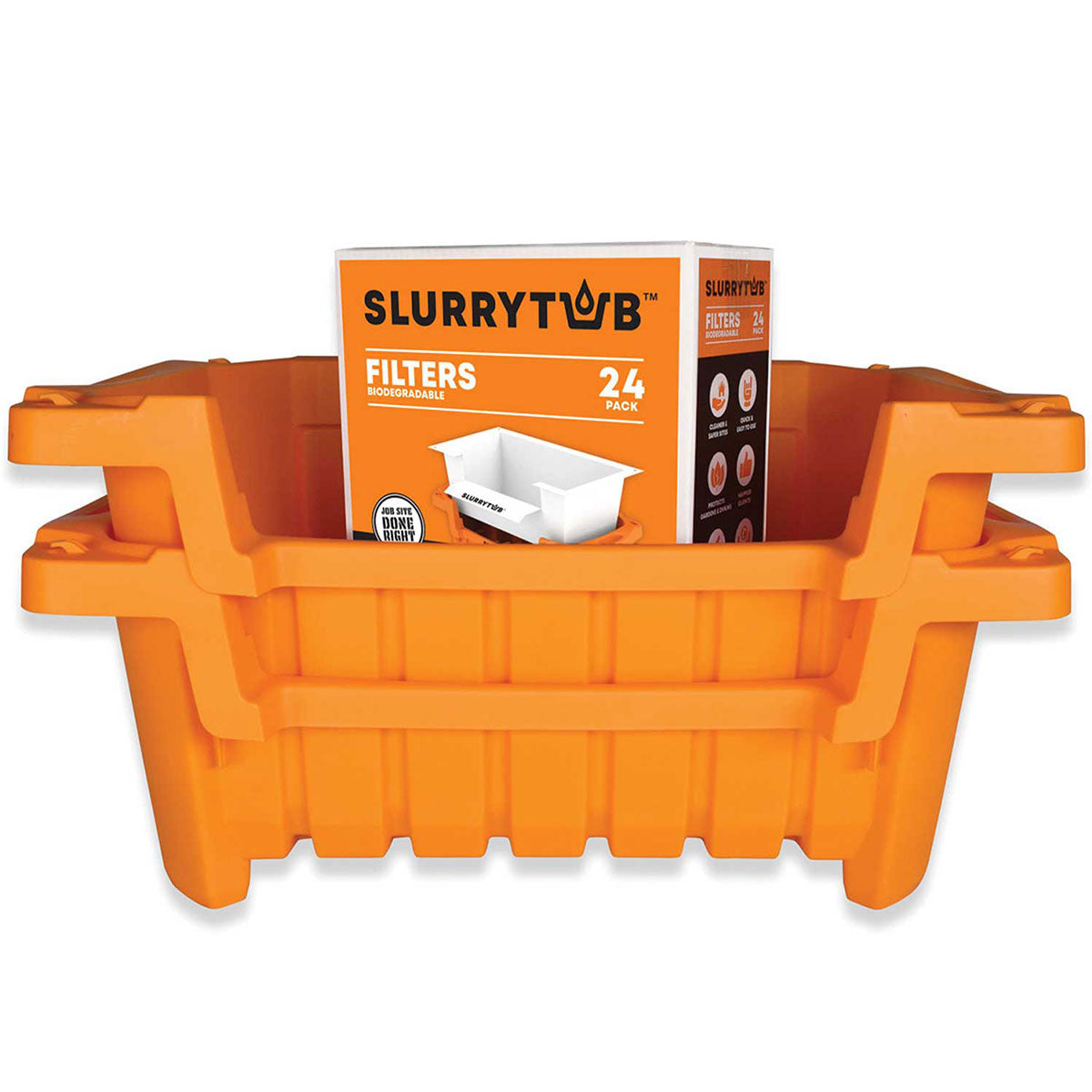 SLURRYTUB - A portable filtering system for the disposal of slurry.
