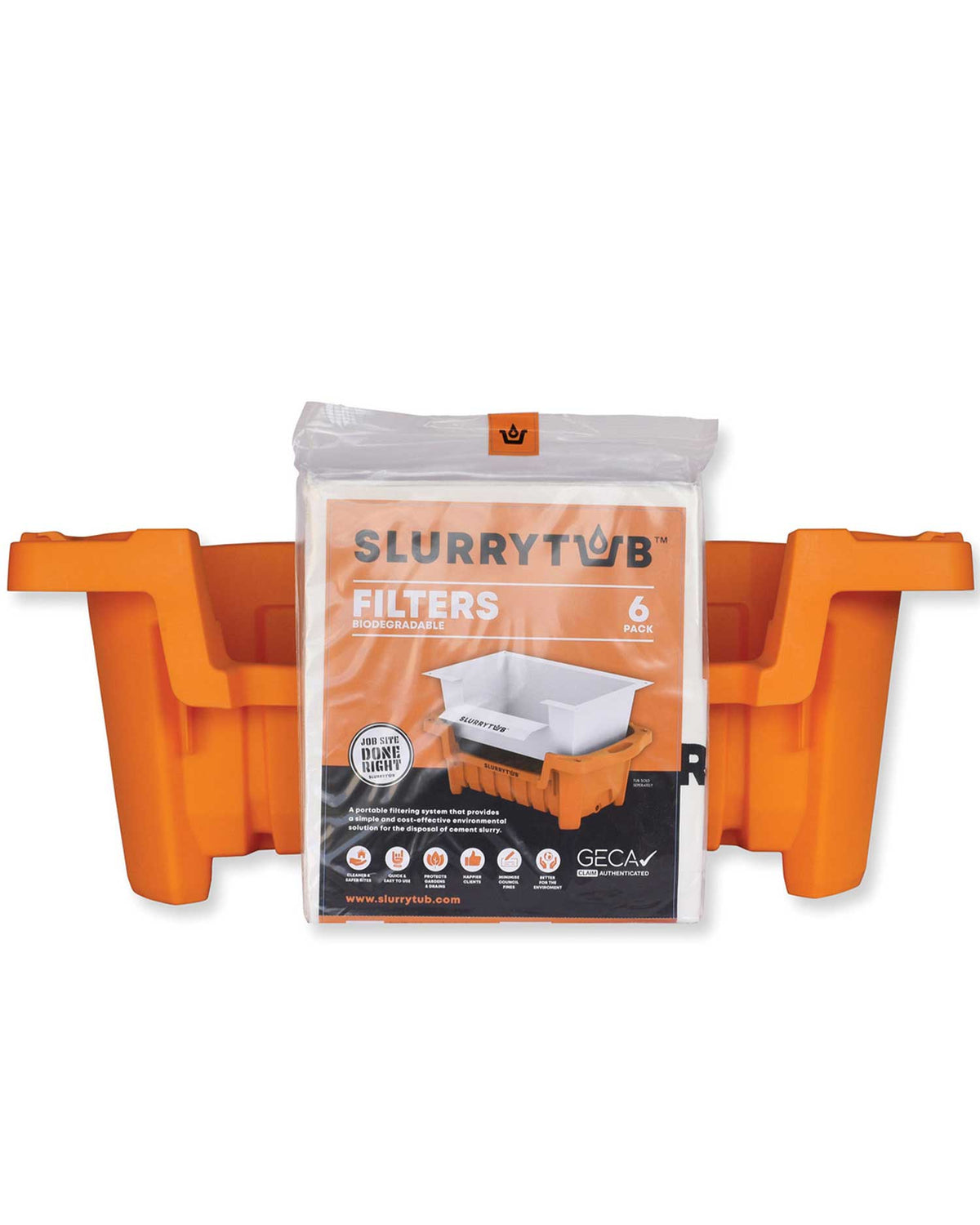 SLURRYTUB - A portable filtering system for the disposal of slurry.