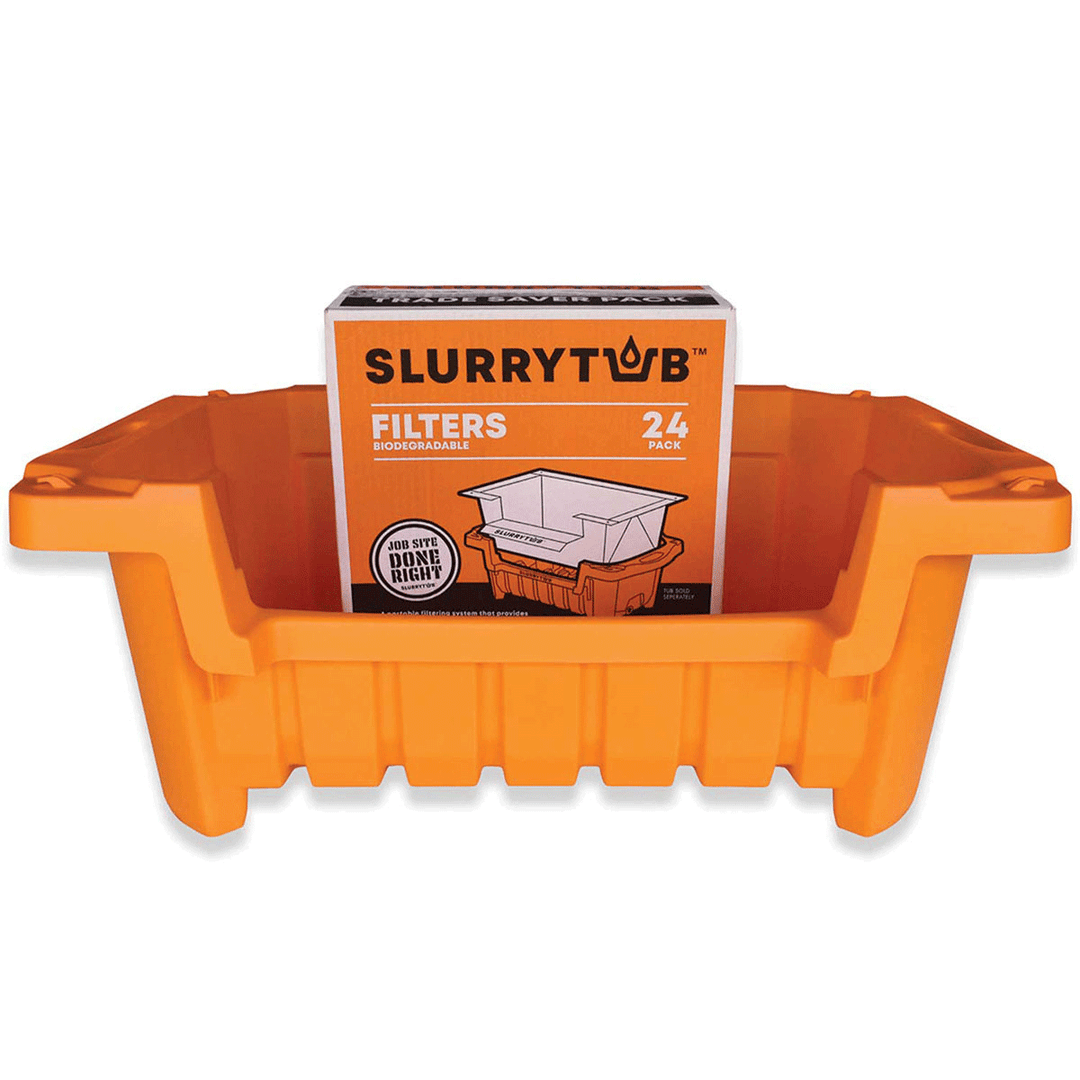 SLURRYTUB - A portable filtering system for the disposal of slurry.